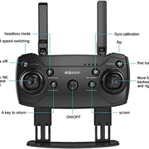 INDYAH Foldable 720P High-Definition Camera Drone,-Key Return to Home, Remote Control Aircraft with Real-Time Image Transmission Function/Denim Blue/30W