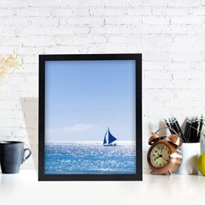 HUKONHEP 9x12 Black Picture Frames, Photos Frame with Plexiglass, Wall Gallery Photo Frames, Horizontal and Vertical for Wall Mounting or Tabletop, Home Office Decoration