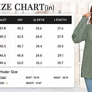 BZB Womens Tunic Tops to Wear with Leggings Oversized Puff Sleeve Winter Sweaters Green L