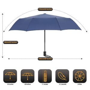 Saimyo Umbrella Windproof Travel Umbrella - Wind Resistant, Small - Compact, Light, automatic opening and closing, Mini, Folding and Portable - Backpack, Car, Purse Umbrellas for Rain - Men and Women, Purple