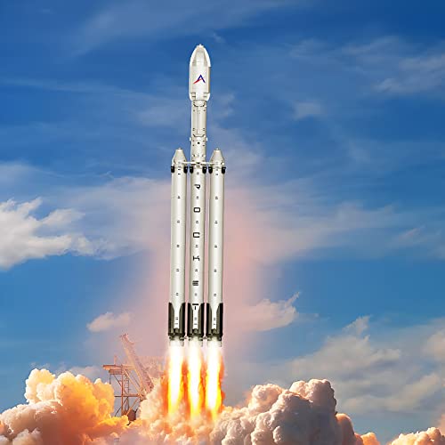 Falcon Heavy Space Rocket Building Block Set, Outer Space Model Rocket for Kids and Adults, Science Building Kit Compatible for Lego,A Collectible Space Launch System (693 Pieces)