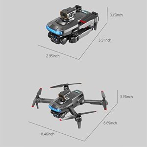 Mini Drone with 4K Dual HD FPV Camera Remote Control Toys Gifts for Boys Girls with Altitude Hold Headless Mode 1-Key Start Speed 2023 (Black)