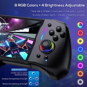 Switch Controller for Nintendo Switch/OLED, RGB One-Piece Joypad Controller for Switch Controllers Joy-con with Adjustable TURBO, Dual Motor Vibration,Handheld Switch Pro Controller for Switch Gaming