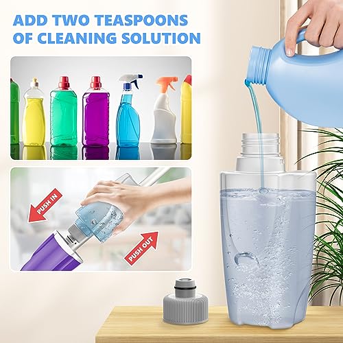 Spray Mops for Floor Cleaning Microfiber Floor Mop for Hardwood Floors Wet Dust Mop Flat Mop Floor Cleaner Mop with 4 Washable Pads 440 Ml Refillable Bottle for Wood Floor Tile Laminate Vinyl Kitchen