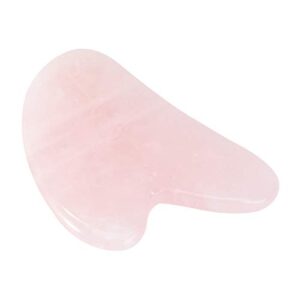 rosenice Gua Sha Facial Tools Guasha Tool Green+Pink Gua Sha Jade Stone for Face Skincare Facial Body Acupuncture Relieve Muscle Tensions Reduce Puffiness Festive Gifts