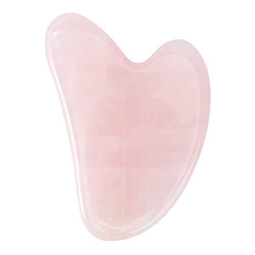 rosenice Gua Sha Facial Tools Guasha Tool Green+Pink Gua Sha Jade Stone for Face Skincare Facial Body Acupuncture Relieve Muscle Tensions Reduce Puffiness Festive Gifts