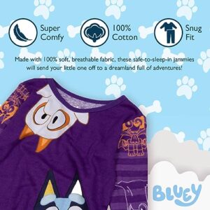 Bluey Little Girls’ Boo Sisters 2-Piece Snug-Fit Pajama Set, 3T