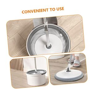 Zerodeko Disc Mop Porcelain Tile Cleaner Flat Mop Encaustic Tile Flooring Hardwood Floor Mop Glasses Cleaner 360° Round Absorbent Round Mop Rod Mop Head Set Mop for Hardwood Refill Ceiling