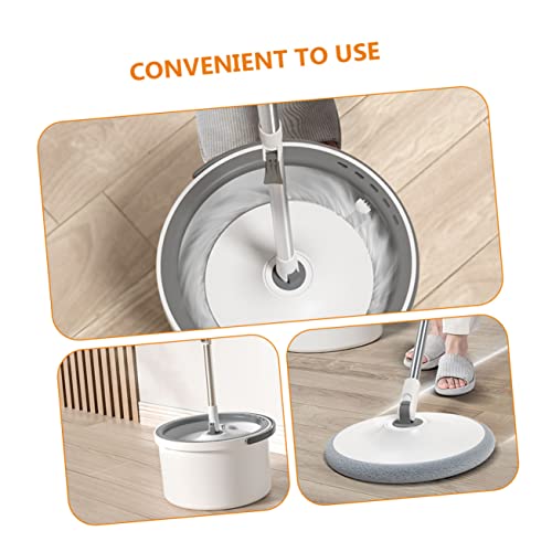 Zerodeko Disc Mop Porcelain Tile Cleaner Flat Mop Encaustic Tile Flooring Hardwood Floor Mop Glasses Cleaner 360° Round Absorbent Round Mop Rod Mop Head Set Mop for Hardwood Refill Ceiling