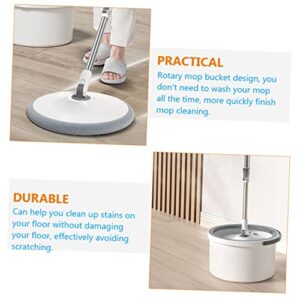 Zerodeko Disc Mop Porcelain Tile Cleaner Flat Mop Encaustic Tile Flooring Hardwood Floor Mop Glasses Cleaner 360° Round Absorbent Round Mop Rod Mop Head Set Mop for Hardwood Refill Ceiling