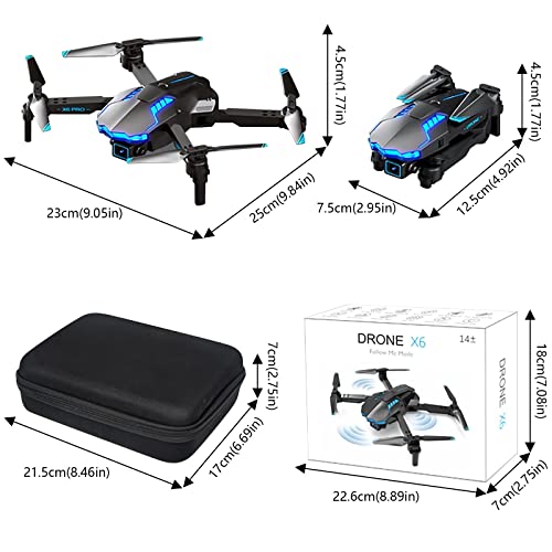 GURSAC Drone with 4K FPV Dual Camera for Kids and Adults Mini Foldable RC Airplane WiFi RC Quadcopter Drone Off Track Headless Mode One Button StartSmart Obstacle Avoidance