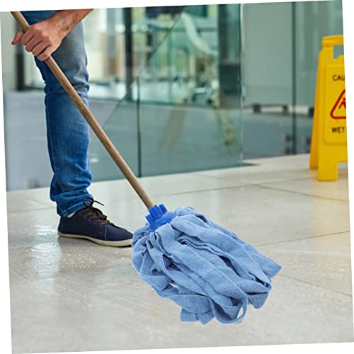 Healvian 2pcs Mop for Wood Floors Household Cleaner Floor Mops Commercial Mop Round Shape Mop Head Cloth Mop Refill Mop Head Refill Butuo Replacement Head Detergent to Rotate Washable Blue