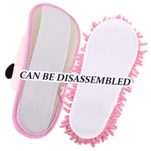 Lurrose 1 Pair Slippers Micro Fiber Mop Household Cleaner All-purpose Household Cleaners Home Mop Slippers Mopping Shoes for Floor Microfiber Mop Slippers Sweeping Slippers The Lazy