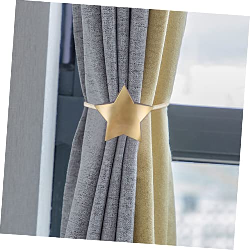 DECHOUS Star Curtain Magnetic Buckle Outdoor Decor Clear Shower Curtain Sheer Curtain Magnetic Drapries Tiebacks Curtain Brackets for Curtain Tie Backs for Curtains Star Curtain Tieback