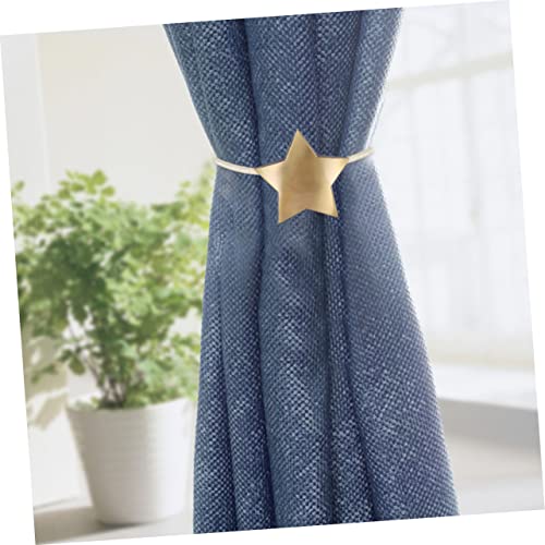 DECHOUS Star Curtain Magnetic Buckle Outdoor Decor Clear Shower Curtain Sheer Curtain Magnetic Drapries Tiebacks Curtain Brackets for Curtain Tie Backs for Curtains Star Curtain Tieback