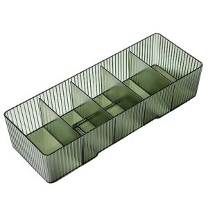 saterkali sock underwear drawer organizer dividers, socks storage box multifunctional compartment underwear panties wardrobe divider box home organizer green