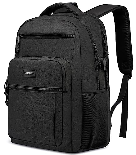 LIBENED Backpack for Women Men, School backpack for Teen, 15.6 inch Travel Laptop Backpack with USB Charging Port, Large Computer Bookbag with 2 Compartments, Ergonomic Straps