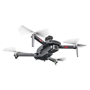 LNATOVI LCD Screen Drone with 4K Camera - 110° Wide-Angle and 90° Rotatable & 2.4GHz FPV Transmission & 18+ Minutes Flight for Outdoor Party (BK)