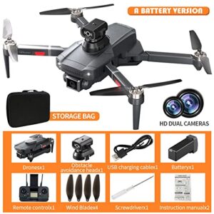 LNATOVI LCD Screen Drone with 4K Camera - 110° Wide-Angle and 90° Rotatable & 2.4GHz FPV Transmission & 18+ Minutes Flight for Outdoor Party (BK)