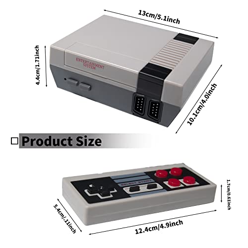 Retro Game Console Classic Mini Video Retro Game System Built-in 777 Games and 2 Controllers, 8-Bit Video Game System AV Output Plug & Play for Adults and Kids Birthday Gifts.