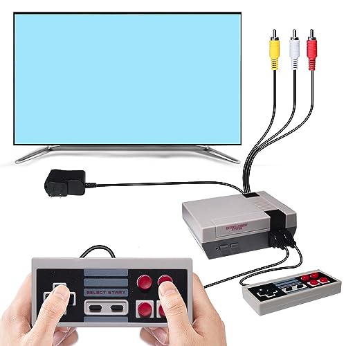 Retro Game Console Classic Mini Video Retro Game System Built-in 777 Games and 2 Controllers, 8-Bit Video Game System AV Output Plug & Play for Adults and Kids Birthday Gifts.