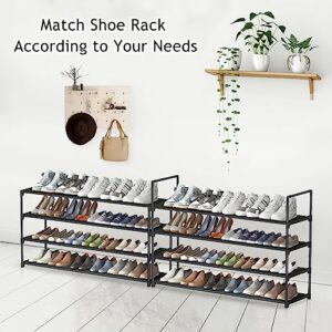 HITHIM 8 Tier Long Shoe Rack,Large Shoe Shelf for Shoe Storage,Tall Sturdy Shoe Stand,Non-Woven Fabric Shoe Organizer for Closet,Upgrade Shoe Holder for Entryway, Doorway and Bedroom