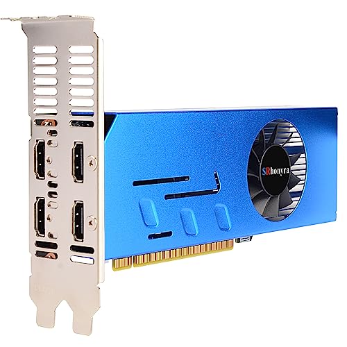 SRhonyra 4 Monitor Video Card GTX 750Ti Multi-Display 4GB GDDR5 Graphics Card Supports 4HDMI Outputs 128-bit