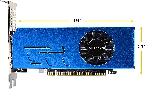 SRhonyra 4 Monitor Video Card GTX 750Ti Multi-Display 4GB GDDR5 Graphics Card Supports 4HDMI Outputs 128-bit