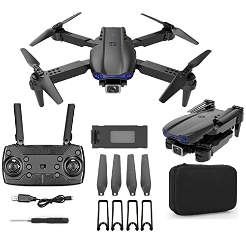 Drone with Daul 1080p HD Fpv Camera, Altitude Hold Headless Mode One Key Start Speed Adjustment, Foldable Arms Quadcopter with LED Light, 2.4ghz 𝖠𝗇𝗍𝗂-Interference Technology