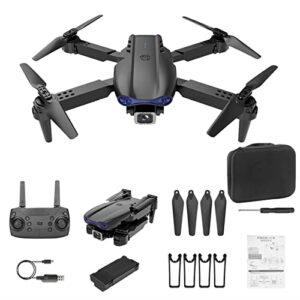 Drone with Daul 1080p HD Fpv Camera, Altitude Hold Headless Mode One Key Start Speed Adjustment, Foldable Arms Quadcopter with LED Light, 2.4ghz 𝖠𝗇𝗍𝗂-Interference Technology