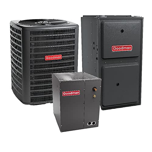 Goodman 3 Ton 14.5 SEER2 Single Stage Air Conditioner GSXB403610 and 80,000 BTU 92% AFUE Multi-Speed Gas Furnace GM9S920804CN Upflow System with CAPTA4230C4