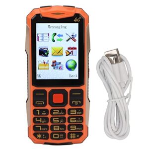 Acogedor 2G Unlocked Senior Cell Phone, 2.8In HD Screen Seniors Cellphone, with Dual SIM Dual Standby, Big Screen and Buttons, SOS Calling, Voice Broadcast (Orange)