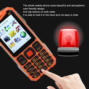 Acogedor 2G Unlocked Senior Cell Phone, 2.8In HD Screen Seniors Cellphone, with Dual SIM Dual Standby, Big Screen and Buttons, SOS Calling, Voice Broadcast (Orange)