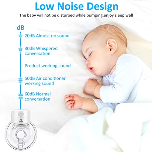 Electric Breast Pump,Wearable Breast Pump,Hands-Free & Portable Breastpump,Quiet Breastfeeding Pump with LCD Display