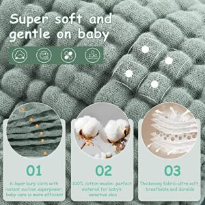 Looxii 12 Pack Baby Burp Cloths 100% Cotton Muslin Burp Cloths 20x10” Soft Absorbent Bamboo Baby Washcloths 12“x12”