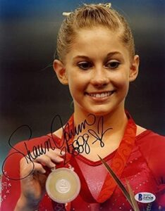 shawn johnson signed 8x10 photo rare early full rookie era signature beckett bas