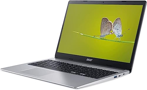 Acer 2023 15" HD Premium Chromebook, Intel Celeron N Processor 2.78GHz Turbo Speed, 4GB Ram, 128GB SSD, Ultra-Fast WiFi Up to 1700 Mbps, Full Size Keyboard, Chrome OS, Arctic Silver Color-(Renewed)