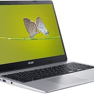 Acer 2023 15" HD Premium Chromebook, Intel Celeron N Processor 2.78GHz Turbo Speed, 4GB Ram, 128GB SSD, Ultra-Fast WiFi Up to 1700 Mbps, Full Size Keyboard, Chrome OS, Arctic Silver Color-(Renewed)