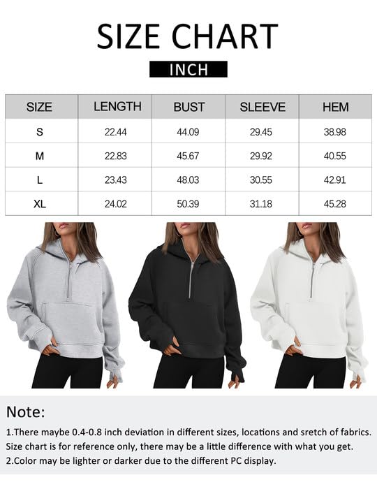 AUTOMET Half Zip Pullover for Women Quarter Zip Sweatshirts Hoodies Cropped Fleece Sweaters Fall Outfits Winter Clothes Fashion 2023 Grey