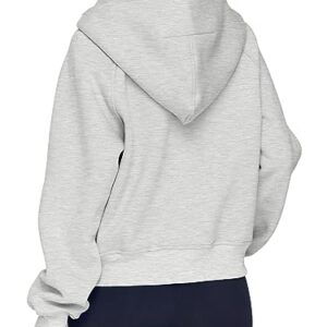 AUTOMET Half Zip Pullover for Women Quarter Zip Sweatshirts Hoodies Cropped Fleece Sweaters Fall Outfits Winter Clothes Fashion 2023 Grey