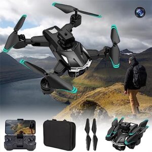 mini aerial photography drone for kids - foldable remote control quadcopter with 1080p hd fpv camera - drone toys with altitude hold, headless mode and one key start, gifts for