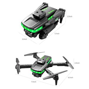 GBSELL 4K Camera Drone for Kids Adults, Foldable FPV Remote Control Quadcopter with LED Flash Bar, Trajectory Flight, Intelligent Obstacle Avoidance, Toys Birthday Gifts for Boys Girls (One Camera)