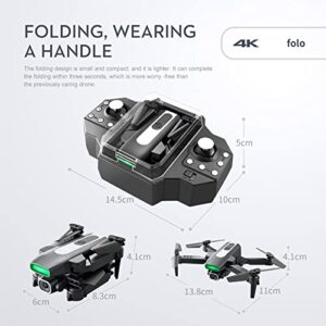 Rc Drones With Camera for Adults 4K Fpv Mini Drone with Altitude Hold Headless Mode One Key Start Speed Adjustment, VR 3D Experience, Rc Quadcopter for Beginners Cool Stuff (Black)