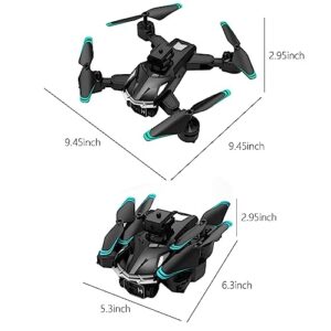 LNATOVI 2023 New FPV Camera Drone - Gesture Control & User-Friendly for Beginner & Multifunctional & Unlimited Enjoyment & Cool Light (BK)