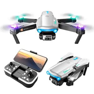 zzkhgo drone with camera for adults 4k - 4k hd fpv camera drones with carrying case, foldable remote control toys small drones for kids, one key start, altitude hold, headless mode