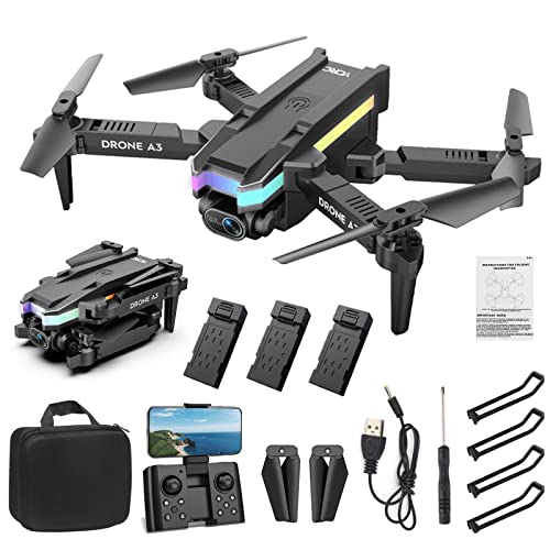 ZZKHGo Drones with HD Camera for Adults 4K - Drone with Camera for Kids, Foldable Remote Control Small Drones Toys Gifts for Boys Girls, One Key Start, Altitude Hold, Headless Mode