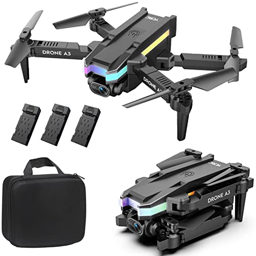 ZZKHGo Drones with HD Camera for Adults 4K - Drone with Camera for Kids, Foldable Remote Control Small Drones Toys Gifts for Boys Girls, One Key Start, Altitude Hold, Headless Mode