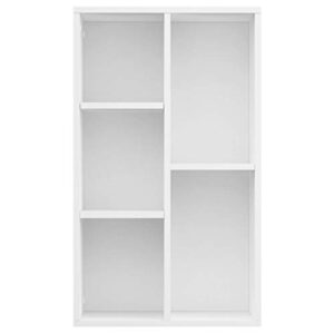 MNISDFL Open Display Book Shelf Freestanding Display Shelf Bookshelf Decor Book Cabinet/Sideboard White 19.7"x9.8"x31.5" Engineered Wood for Home Office School