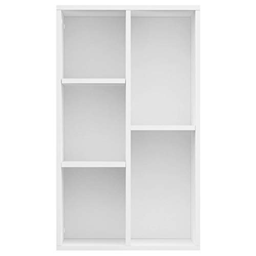 MNISDFL Open Display Book Shelf Freestanding Display Shelf Bookshelf Decor Book Cabinet/Sideboard White 19.7"x9.8"x31.5" Engineered Wood for Home Office School