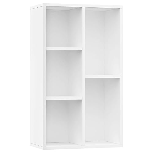 MNISDFL Open Display Book Shelf Freestanding Display Shelf Bookshelf Decor Book Cabinet/Sideboard White 19.7"x9.8"x31.5" Engineered Wood for Home Office School